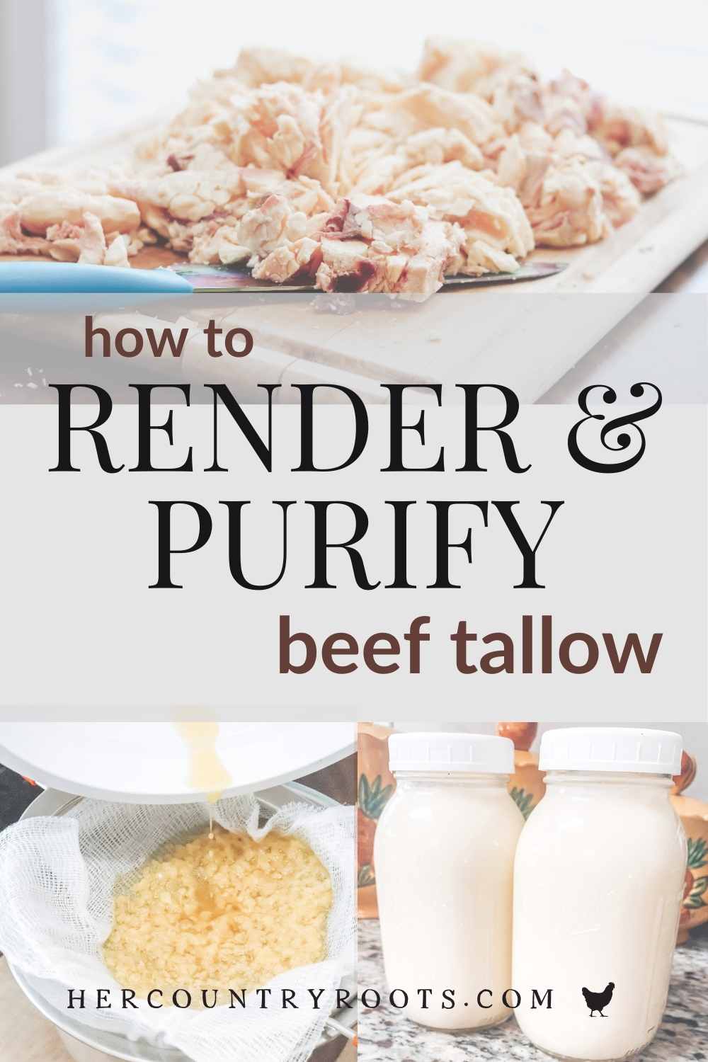 How to Render and Purify Tallow That's Odorless - Her Country Roots