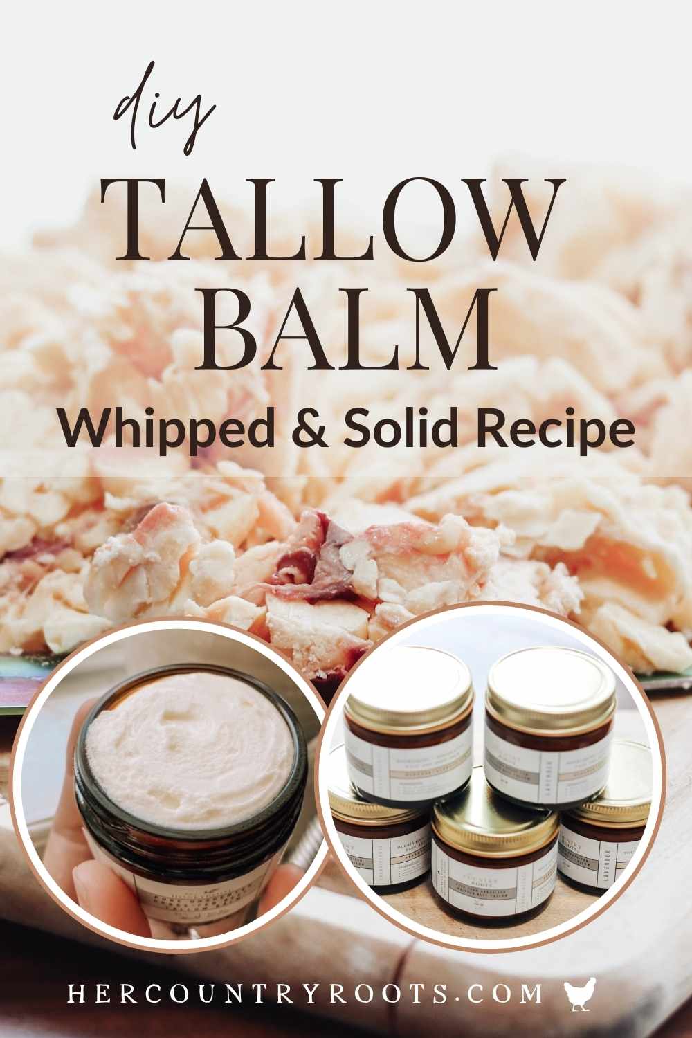 How to Make Homemade DIY Tallow Balm Recipe (Whipped & Solid Recipe ...
